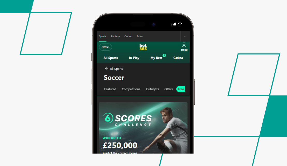 bet365 6 Scores Challenge | Free to Play - Win up to £250,000